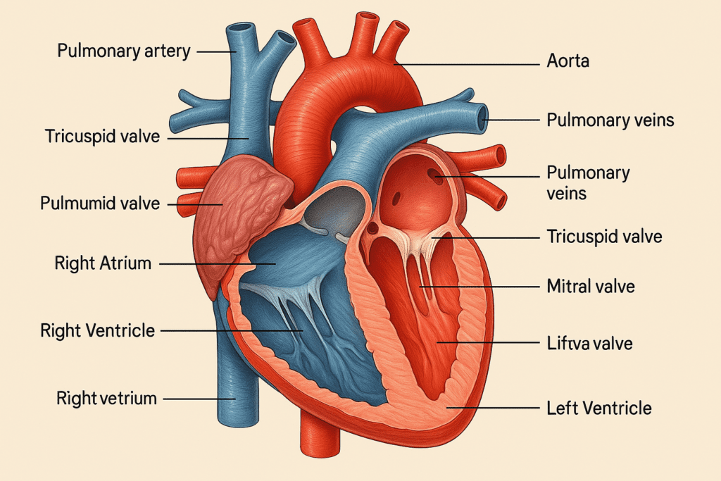 Understanding the Heart: Labeled Images of the Heart That Reveal Its ...