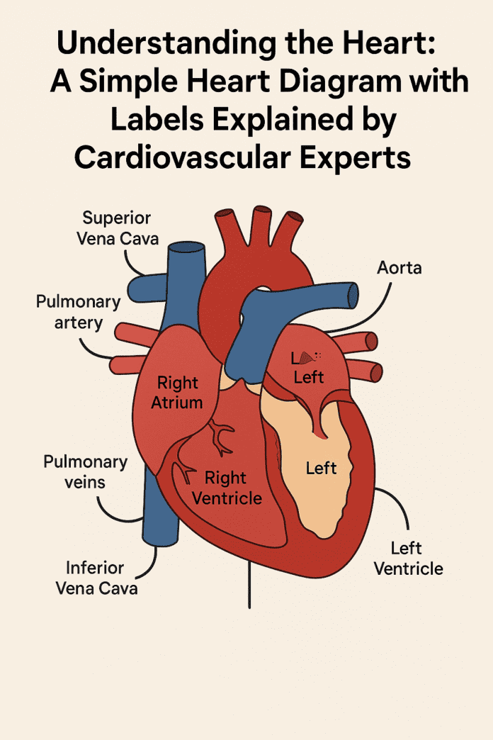 Understanding the Heart: A Simple Heart Diagram with Labels Explained ...